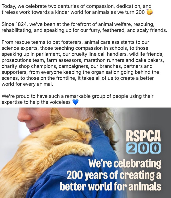200 Years of Animal Welfare – RSPCA South London – For Every Kind Of ...